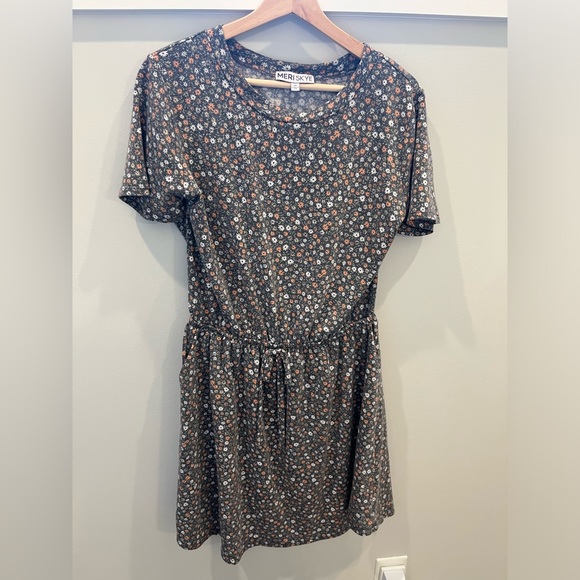 Meri Sky | Dresses | Meri Skye French Terry Floral Casual Dress | Poshmark
